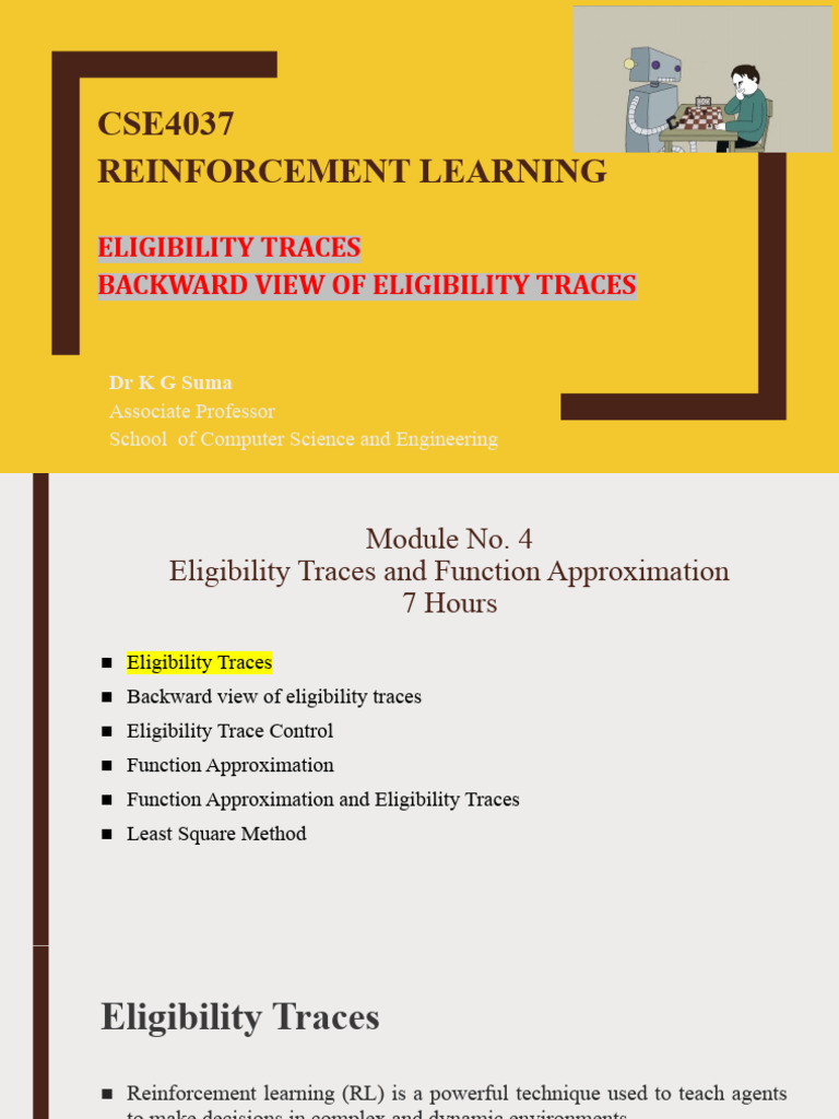 Eligibility Traces in RL | PDF | Algorithms And Data Structures | Artificial Intelligence