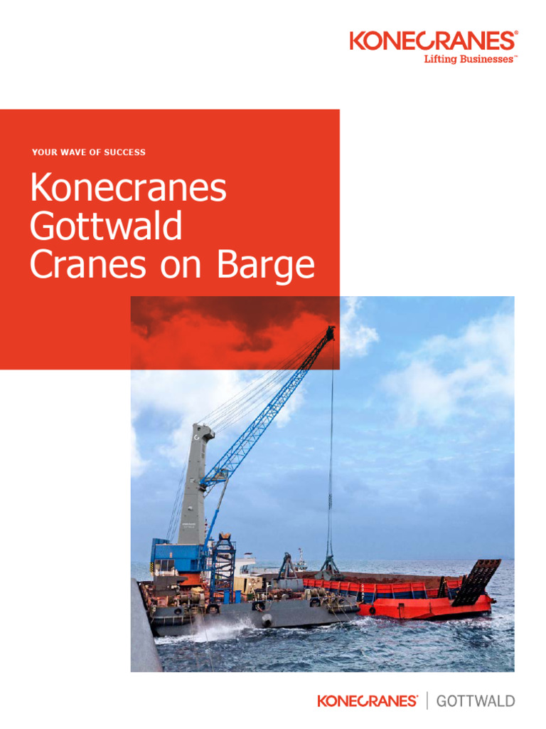 Cranes On Barge - Brochure | PDF | Crane (Machine) | Cargo