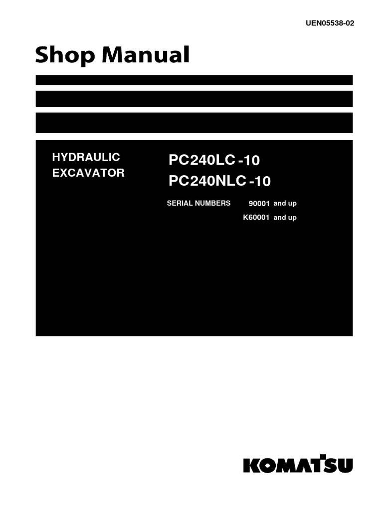 PC240LC - 10 | PDF | Troubleshooting | Valve