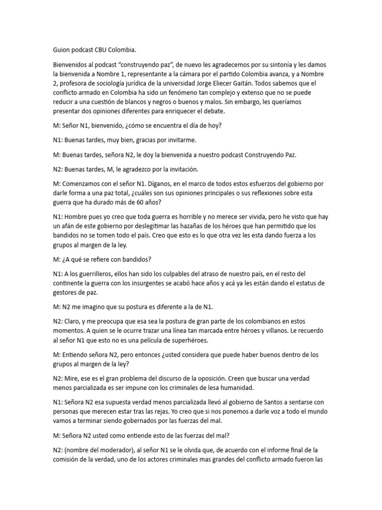 Guion CBU | PDF | Verdad