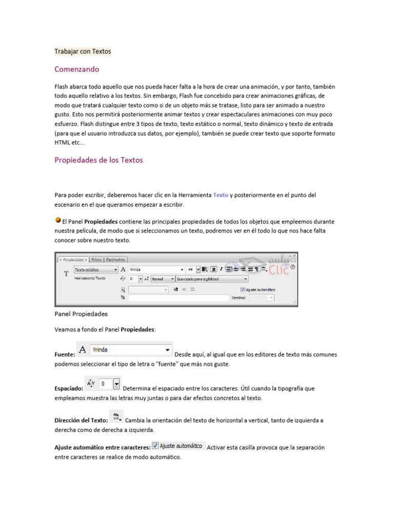 Trabajar Con Textos | PDF | Adobe Flash | HTML