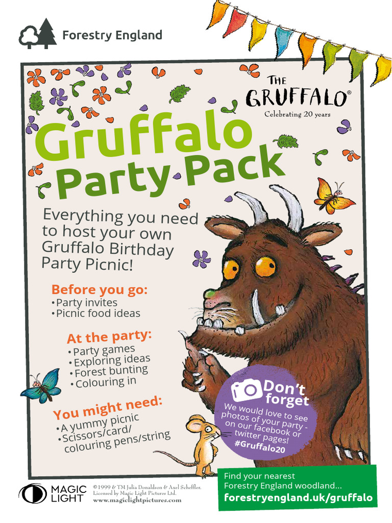 Gruffalo 20th Anniversary Party Pack | PDF