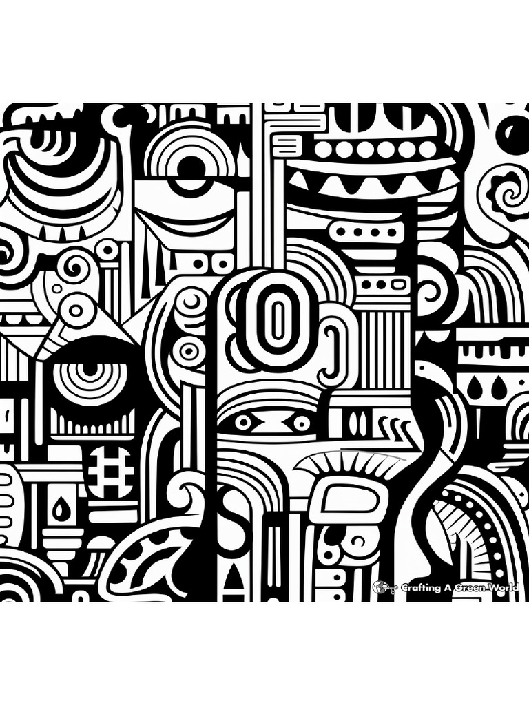 Stunning Abstract Patterns Coloring Pages For Adults 1 | PDF
