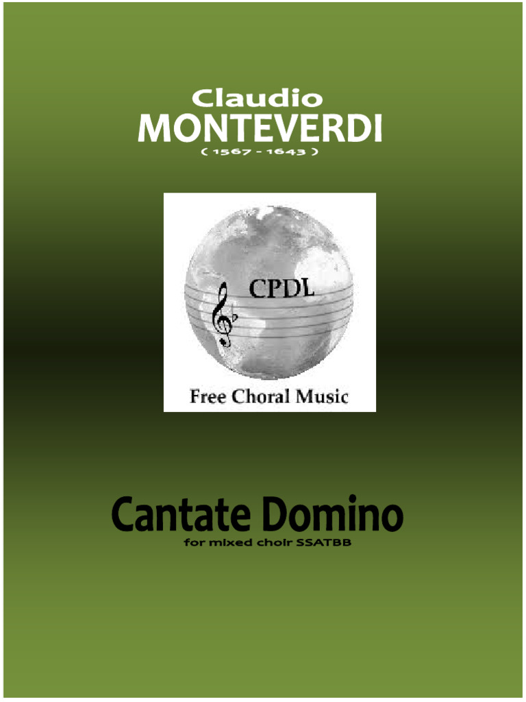 Cantate Domino Pdf