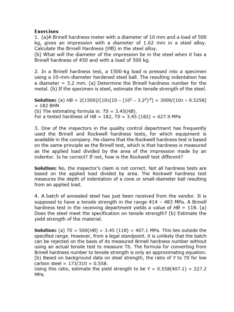 EYPME1A - Learning Unit 1 Hardness | PDF