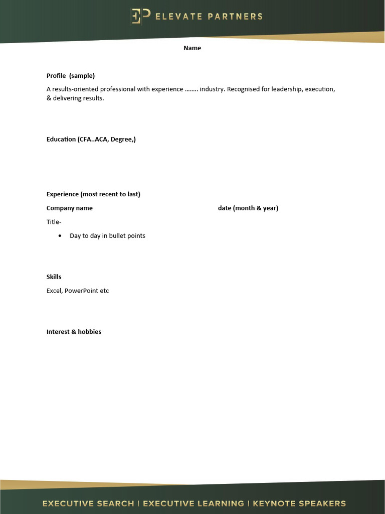 CV Template | PDF