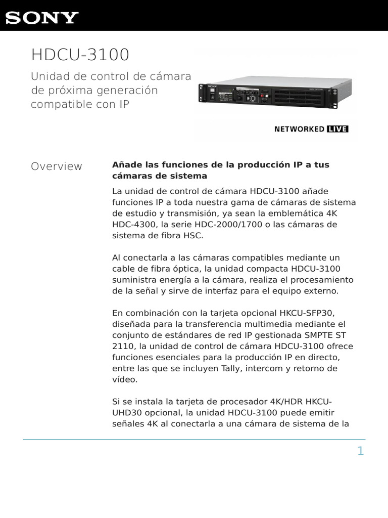 Unidad de Control de Cámara IP | PDF | Tecnología digital ...