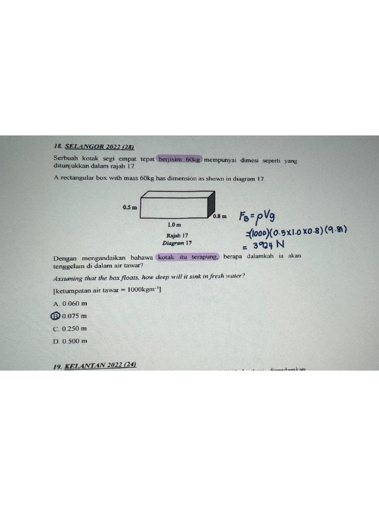 Contoh Soalan Fizik Bab 2 t5 | PDF