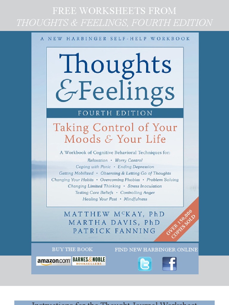 Thoughts and Feelings, 4th Edition - Sample Worksheets | PDF | Anxiety ...