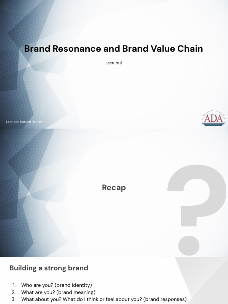 Lecture3 - Brand Resonance & Brand Value Chain | PDF | Brand | Economies