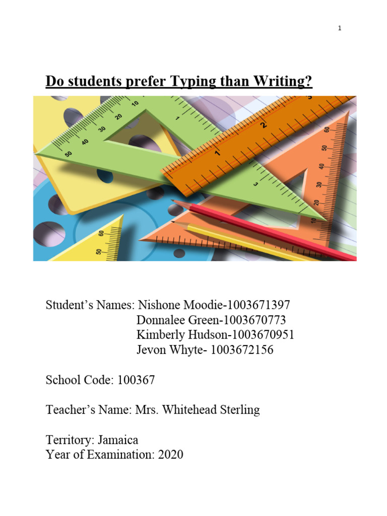 Mathematics SBA | PDF | Questionnaire | Data