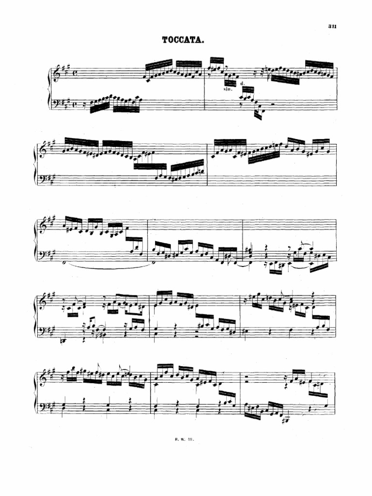 Bach - Toccata in F Sharp Major, BWV 910 | PDF