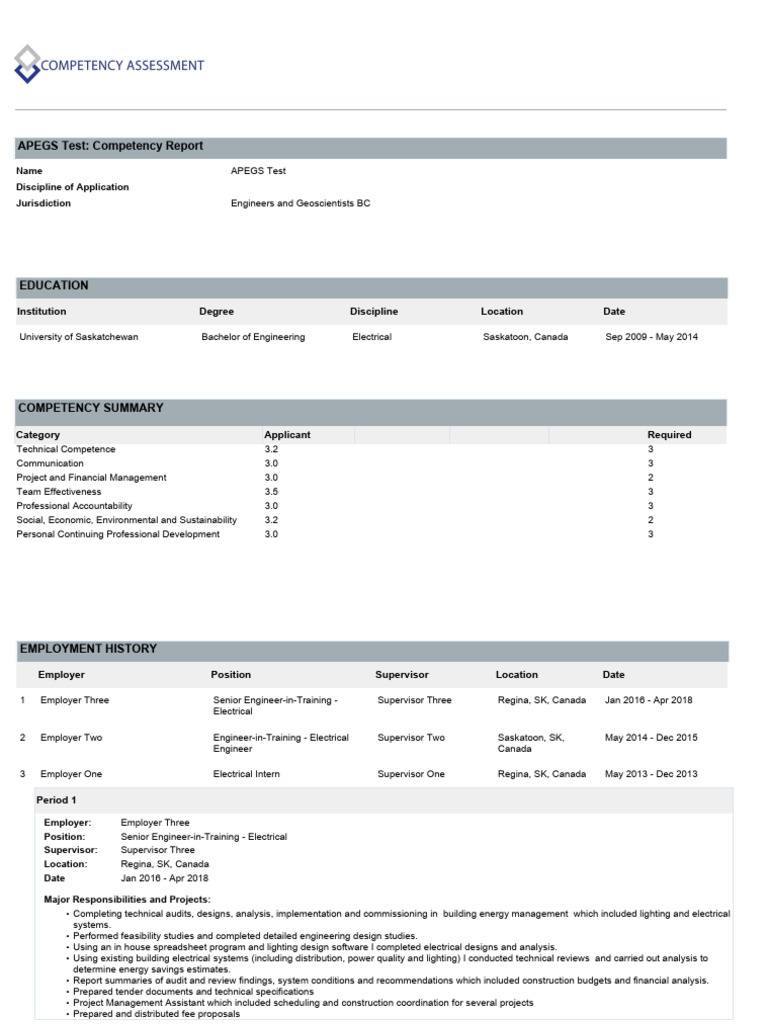 Competencyreport Sample Validator View | PDF | Employment | Project ...