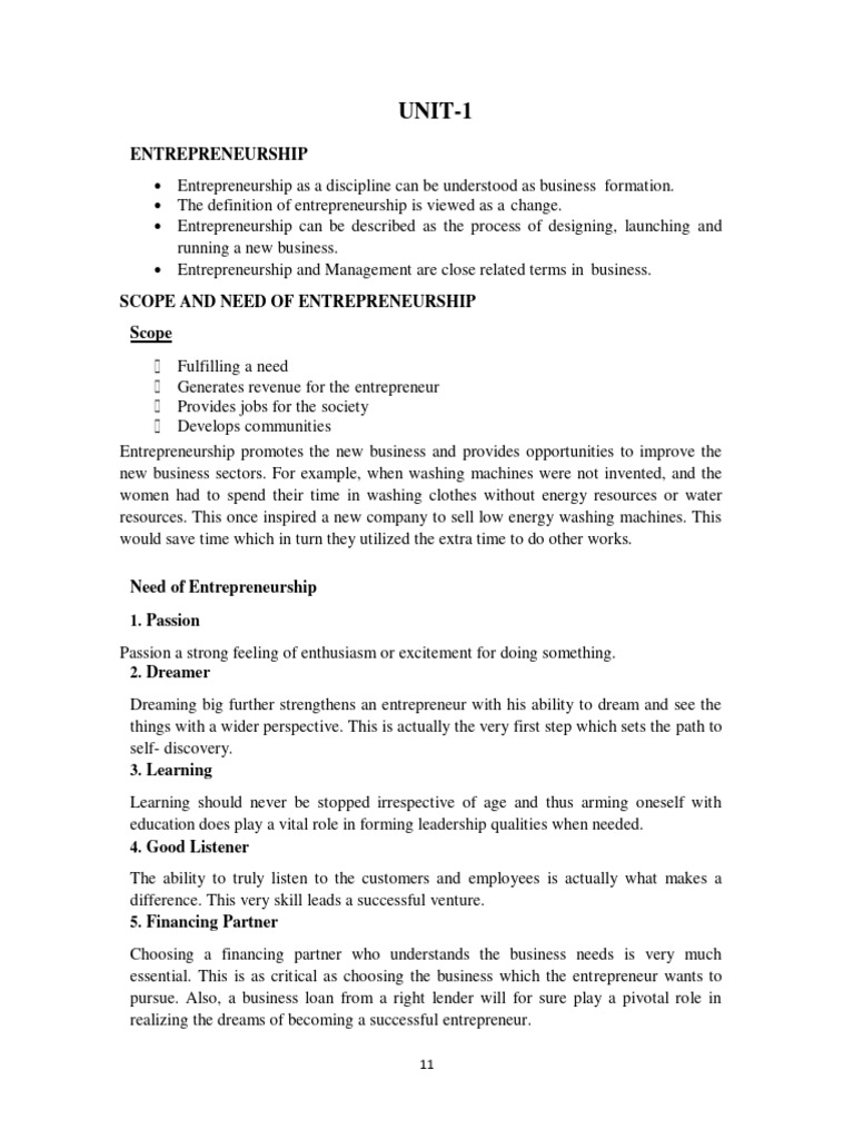 Unit 1 | PDF | Entrepreneurship | Economies