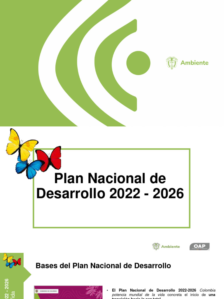 Inducción - Plan Nacional de Desarrollo - OAP | PDF | Sustentabilidad ...