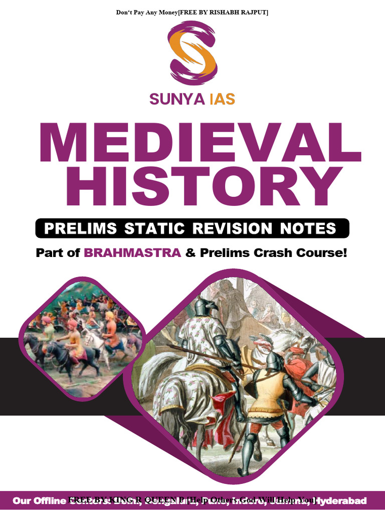 Medieval History - Sunya Prelims 2024 | PDF