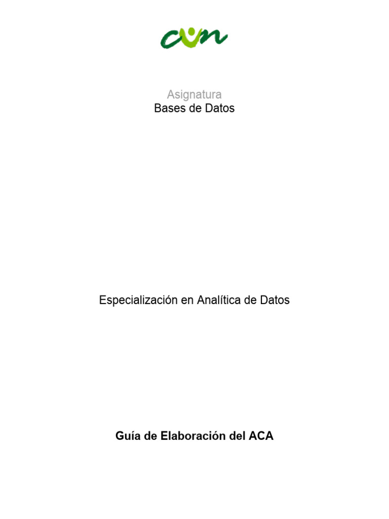 Proyecto ACA - Base de Datos | PDF | Bases de datos | SQL