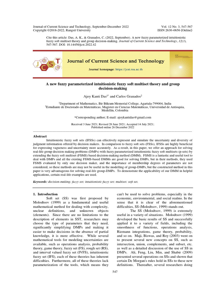 A New Fuzzy Parameterized Intuitionistic Fuzzy Soft Multiset Theory and Group Decision-Making ...