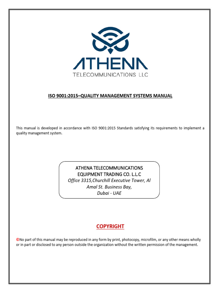 Quality Manual | Download Free PDF | Quality Management System | Quality Management