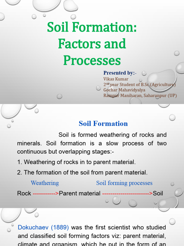Soilformation Factorsandprocesses 200531122930 | PDF | Soil | Earth ...