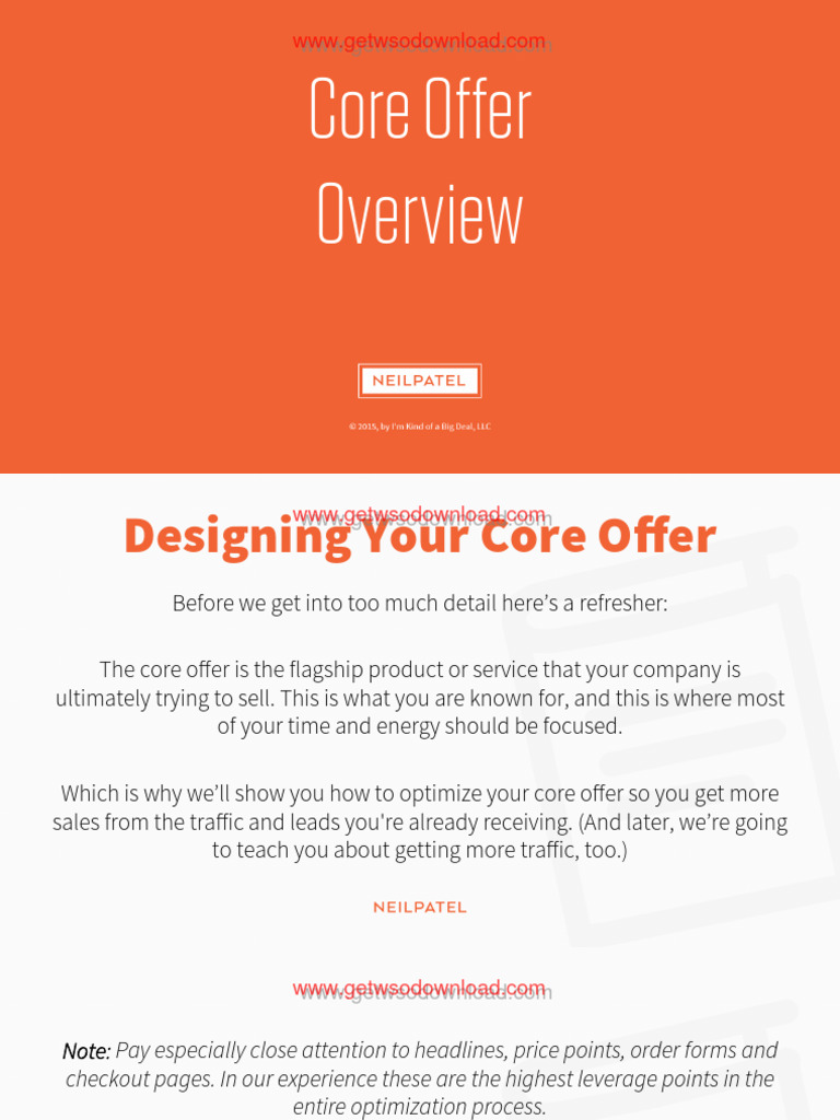 8-1 Core Offer Overview | PDF | Psychology