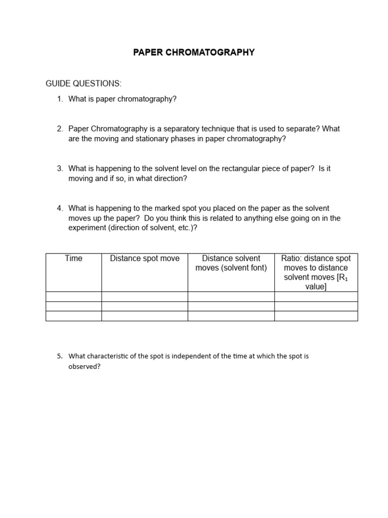 Paper Chromatography | PDF