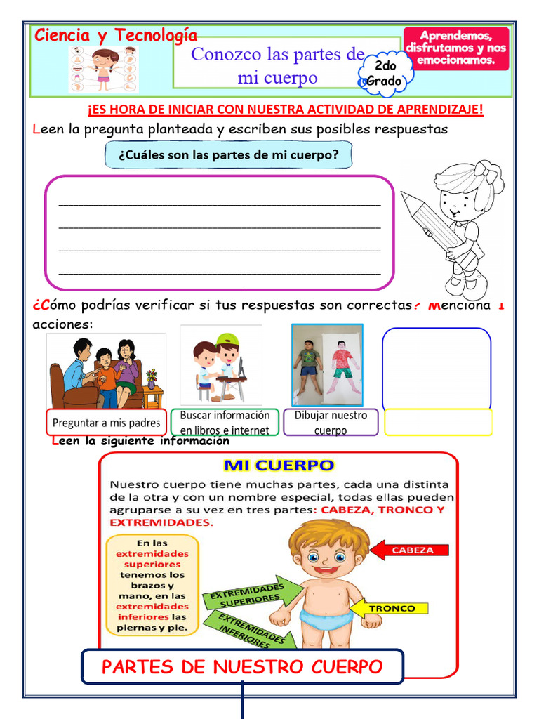Ficha 20 03 Partes De Mi Cuerpo Pdf