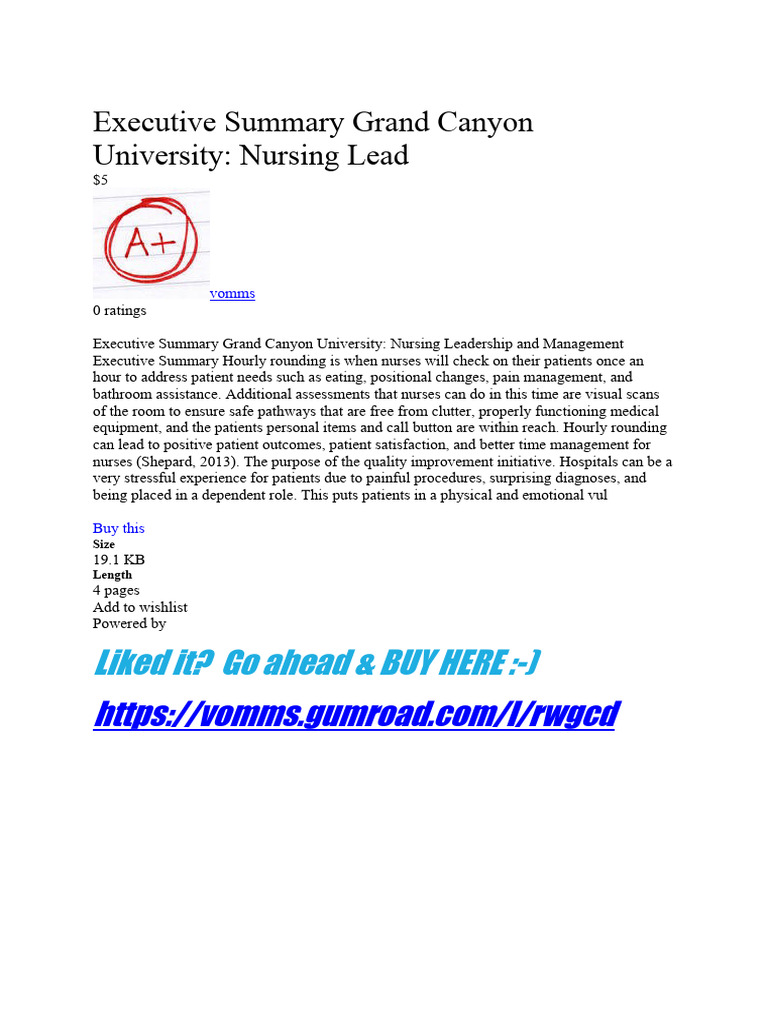 Executive Summary Grand Canyon University | PDF