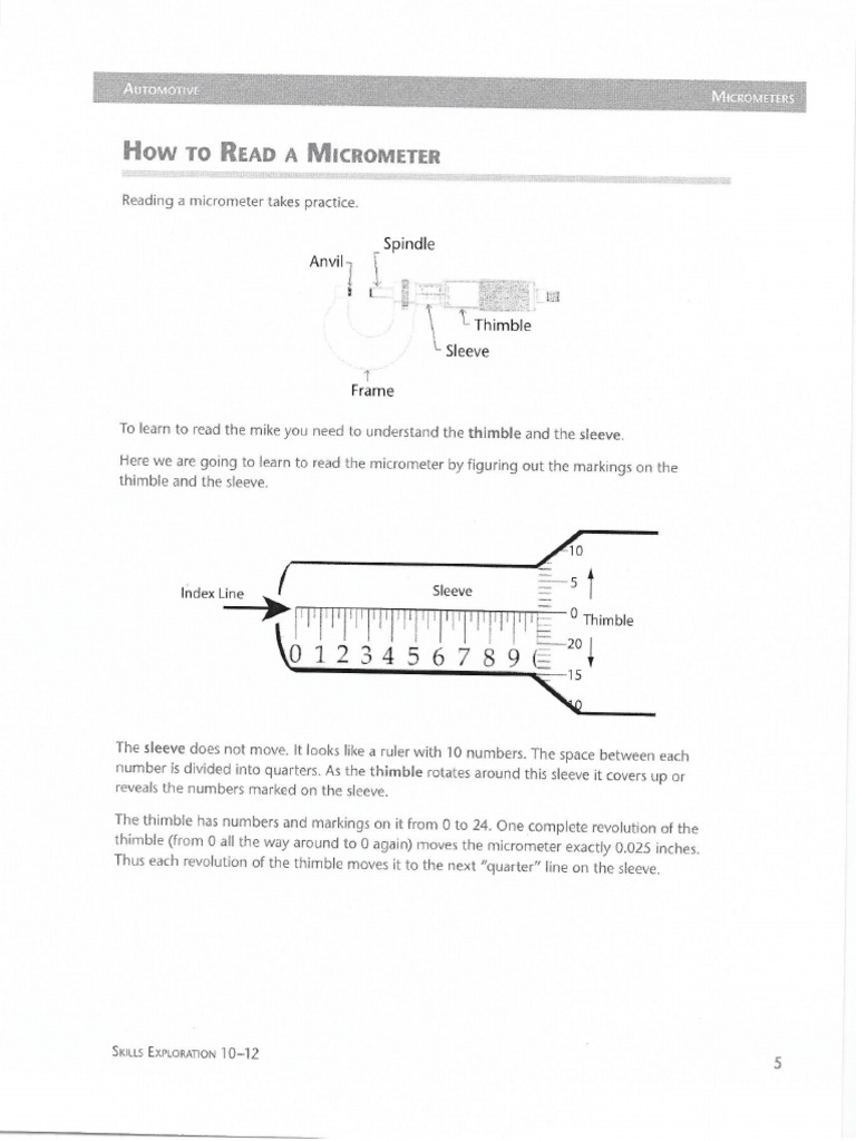 Micrometer Packet | PDF