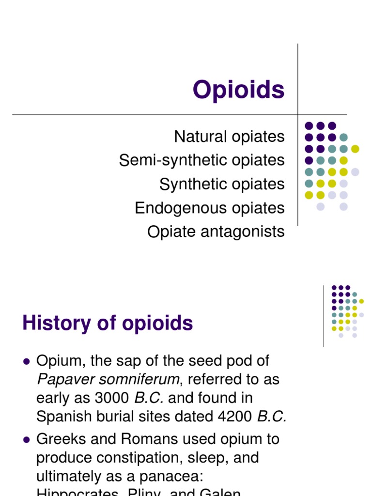 Opiates | Opioid | Opium