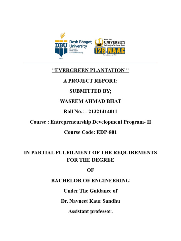 Evergreen Plantation | PDF | Agriculture | Sustainable Agriculture