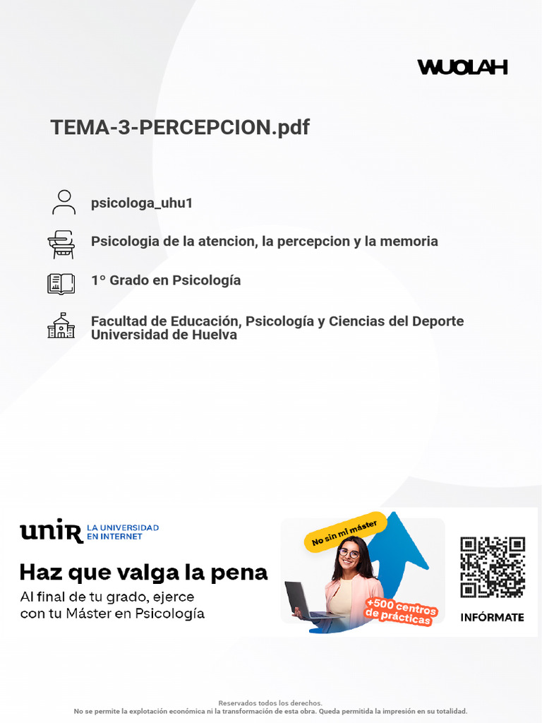 APM Tema 3.1 | PDF | Percepción visual | Percepción