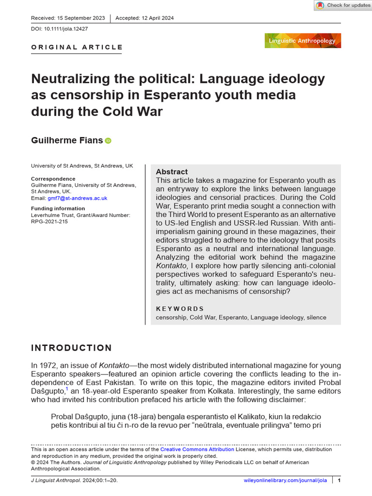 Neutralizing The Political Language Ideo | PDF | Linguistics | Human ...