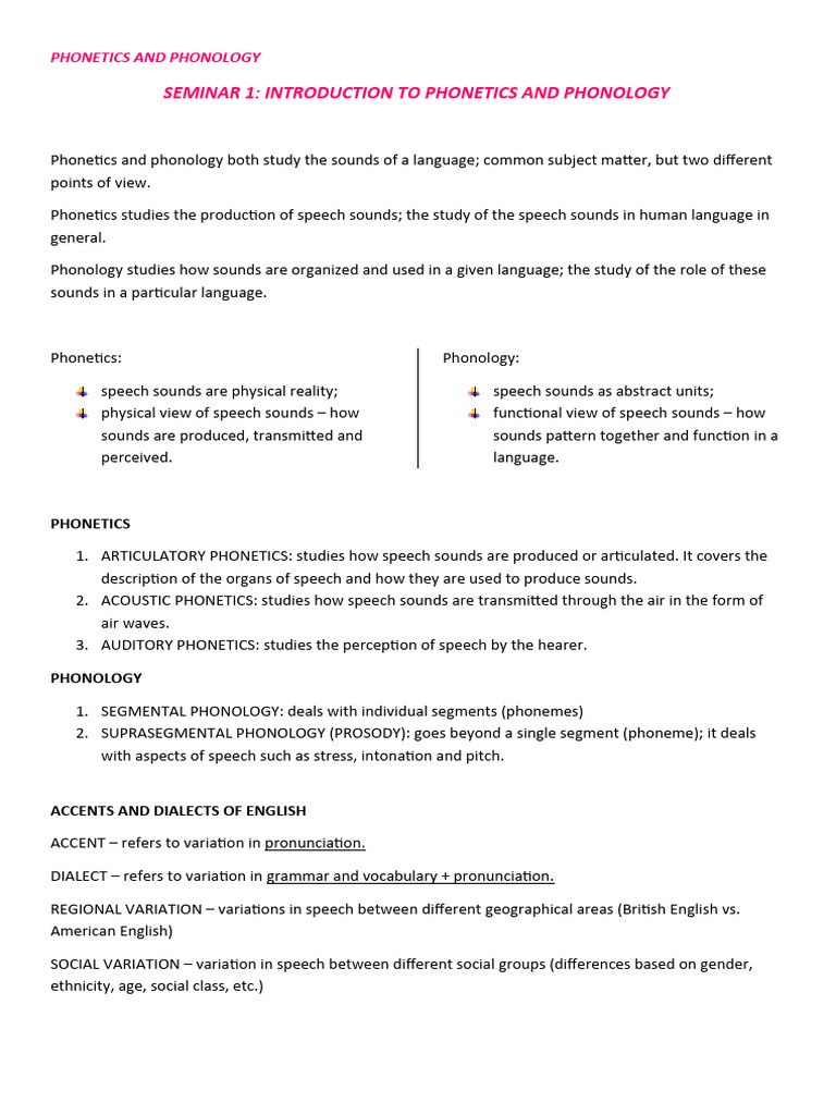 Fonetika I Fonologija - Prezentacije | PDF | Consonant | Vowel