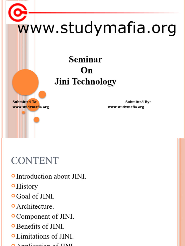 Jini Technology | PDF | Computer Network | Object (Computer Science)