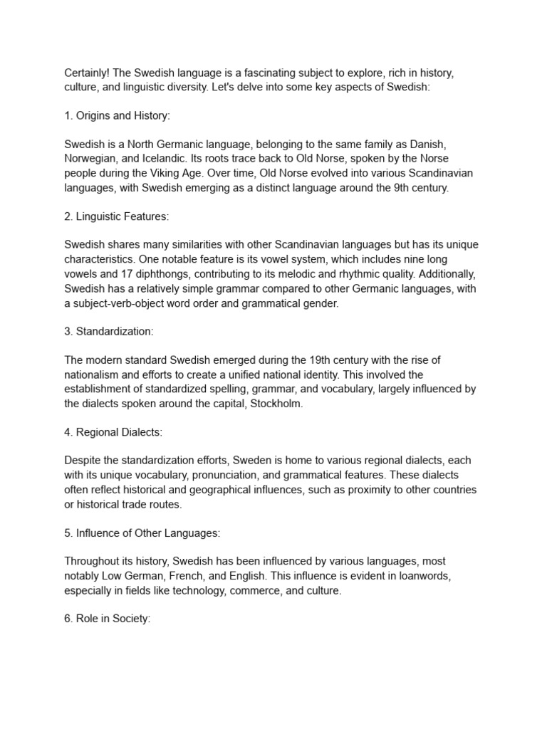 Swedish | PDF | English Language | Human Communication