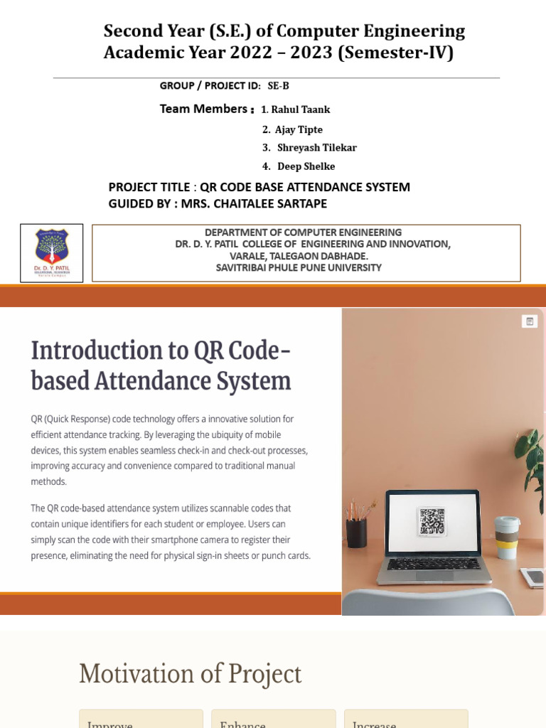 QR Code Base Attendance System | PDF | Qr Code | Software