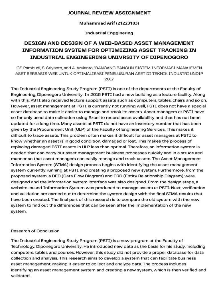 Tugas Muhammad Arif Journal Review | PDF | Databases | Computing