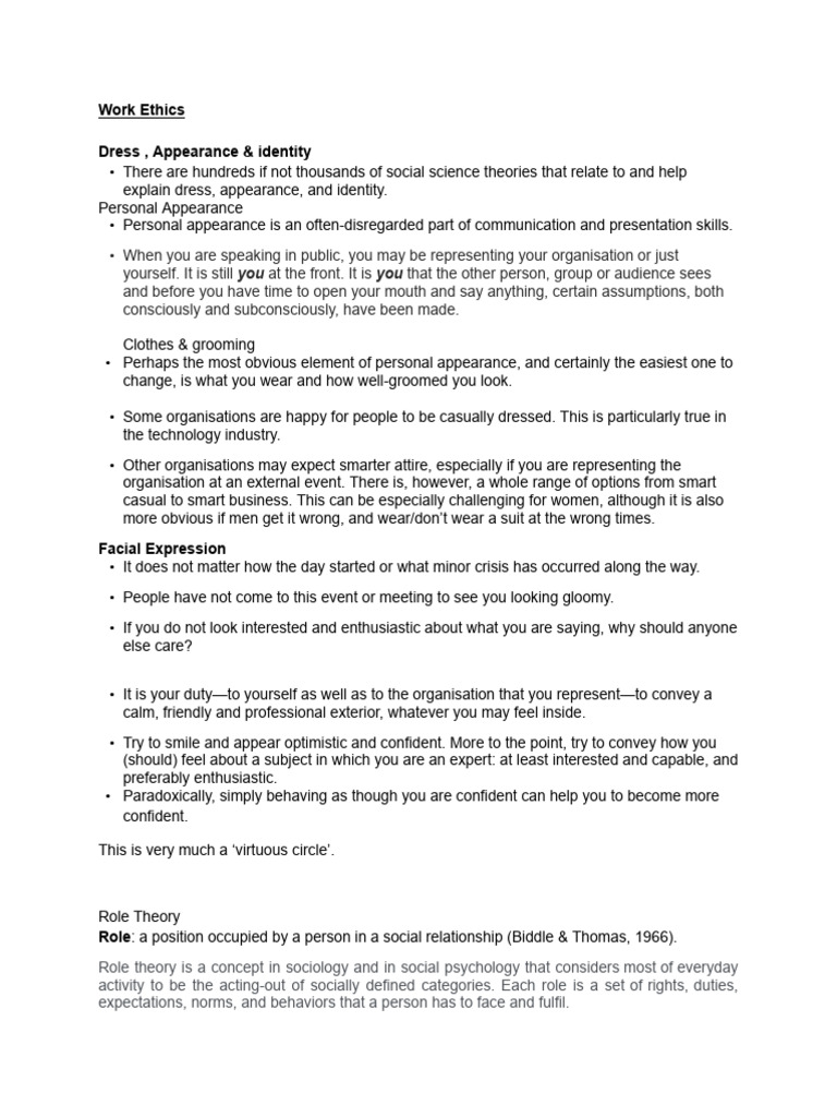 Work Ethics | PDF | Integrity | Morality