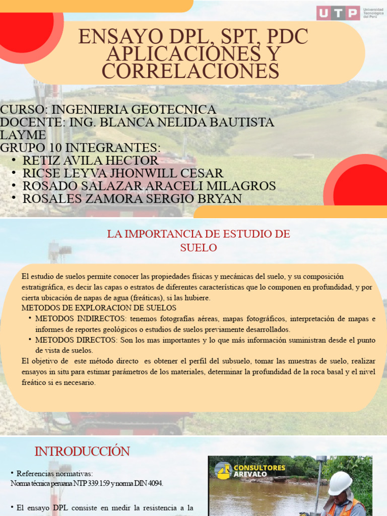 Grupo 10 - Ensayo SPT, DPL y PDC. | PDF