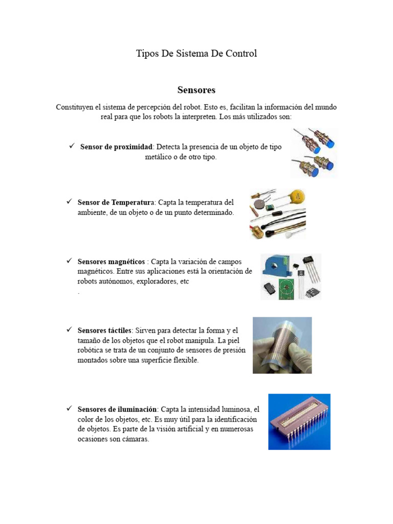 Tipos de Sistema de Control | PDF | Transistor | Sensor