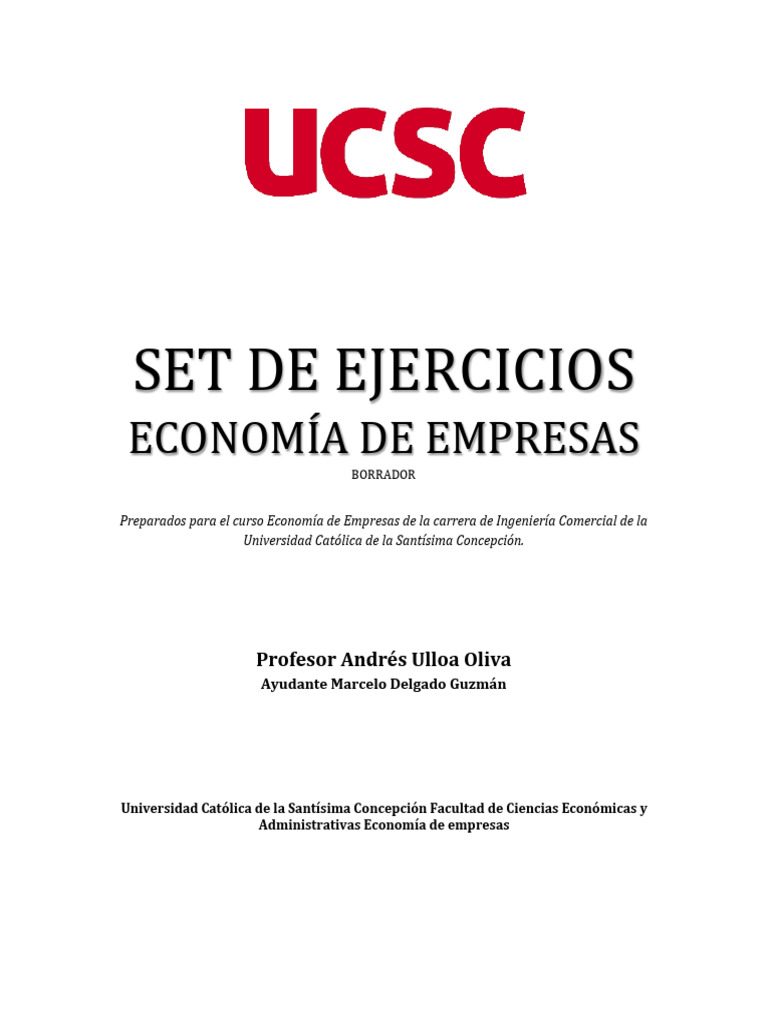 GUIA DE EJERCICIOS 2018 Pauta B | PDF | Mercado (economía) | Competencia perfecta