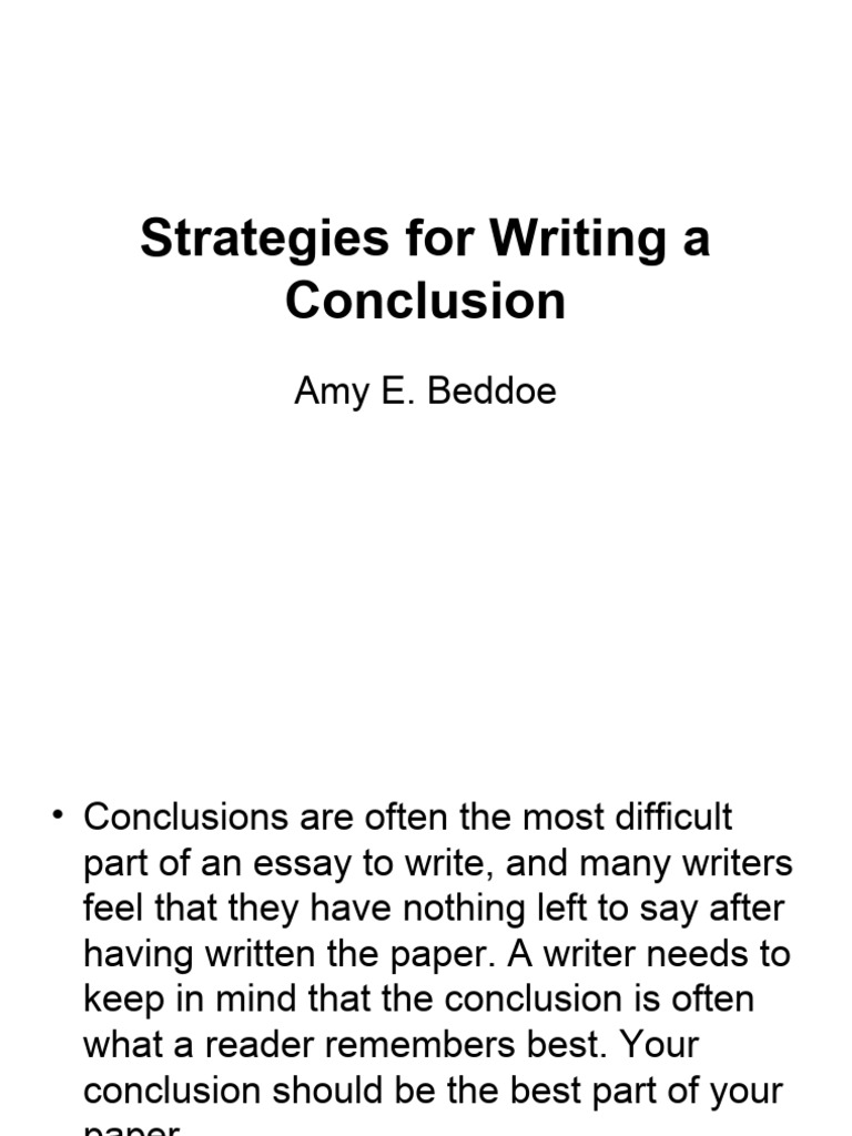 Writing Conclusion | PDF | Essays