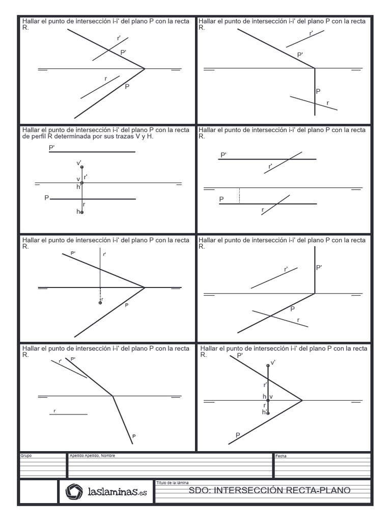 Diédrico T2 - Intersecciones | PDF | Euclides | Politopos