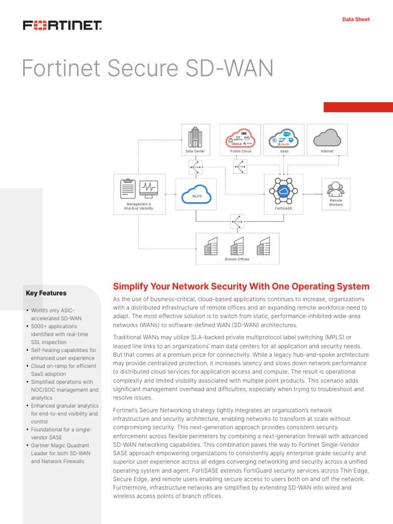 Fortinet Secure Sdwan | PDF | Computer Engineering | Service Industries