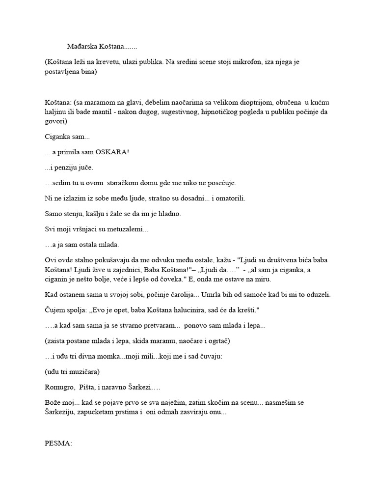 Madjarska Kostana | PDF