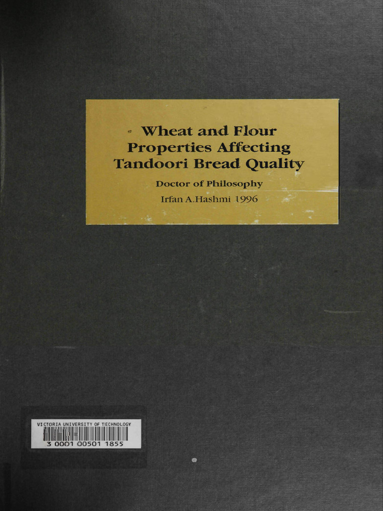 HASHMI Irfan-Thesis Nosignature | PDF | Breads | Flour