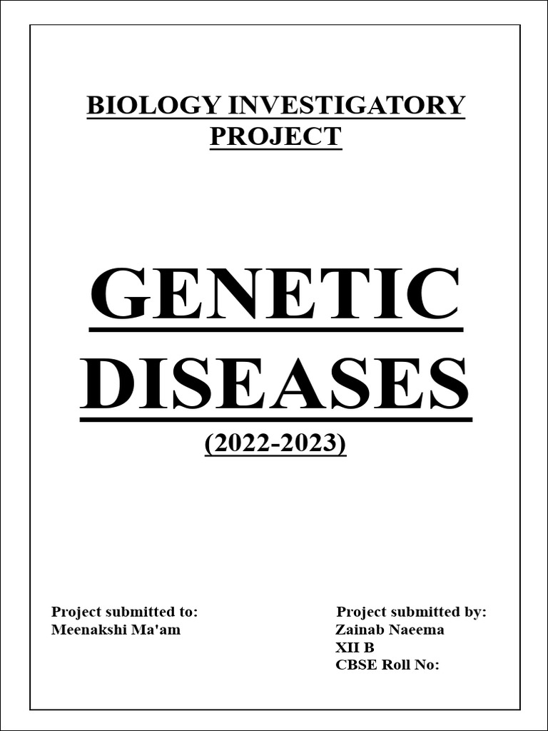 Bio Project | PDF | Genetic Disorder | Mutation