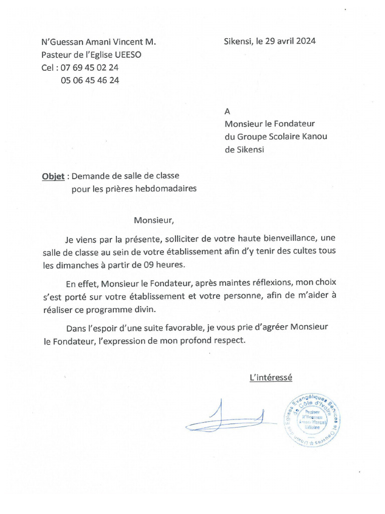 Demande de Salle | PDF