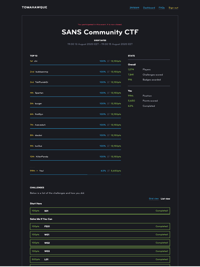 Sans Community CTF Event | PDF